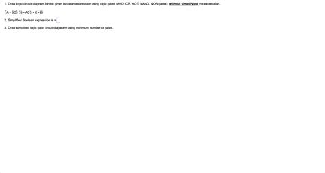 Draw A Logic Gate Diagram For The Boolean Function Boolean A