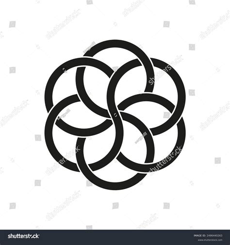 Geometric Knot Icon Interlocking Rings Pattern Stock Vector Royalty Free 2496440263 Shutterstock