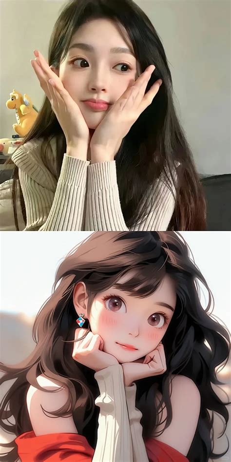 Ai插画个人头像女孩俏皮可爱形象绘 小红书 花瓣网