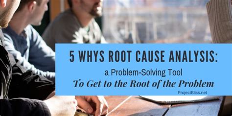 5 Whys Root Cause Analysis A Problem Solving Tool To Get To The Root Of The Problem Project