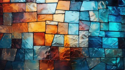 Premium Ai Image Vibrant Mozaic Glass Texture Background