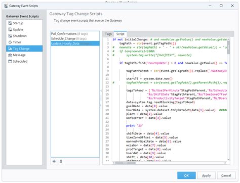 Gateway Event Scripts Window Missing Events Ignition Inductive
