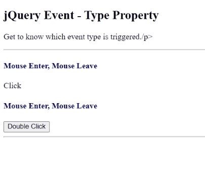 JQuery Event Type Property
