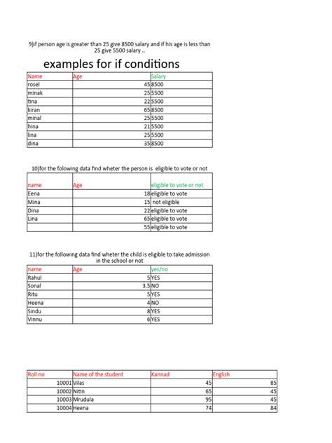 Excel Assignments Pdf