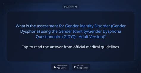 What Is The Assessment For Gender Identity Disorder Gender Dysphoria