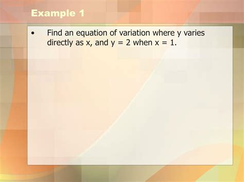 Ppt 12 7 Joint And Combined Variation Warm Up Problems Powerpoint Presentation Id 5605642