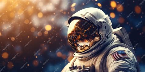 Premium Photo Astronaut In A Spacesuit In Outer Space Generative Ai