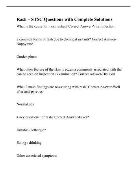 Rash Stsc Questions With Complete Solutions Stsc Stuvia Us