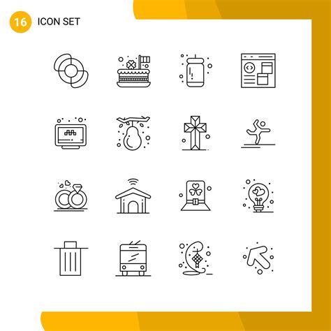 Set Of 16 Commercial Outlines Pack For Online Develop Ketchup Coding