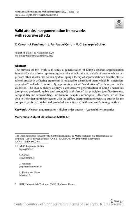 Valid Attacks In Argumentation Frameworks With Recursive Attacks
