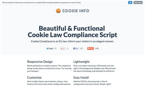 Cookieinfojs Eu Cookie Law Compliance Script By Danielpaul Codecanyon