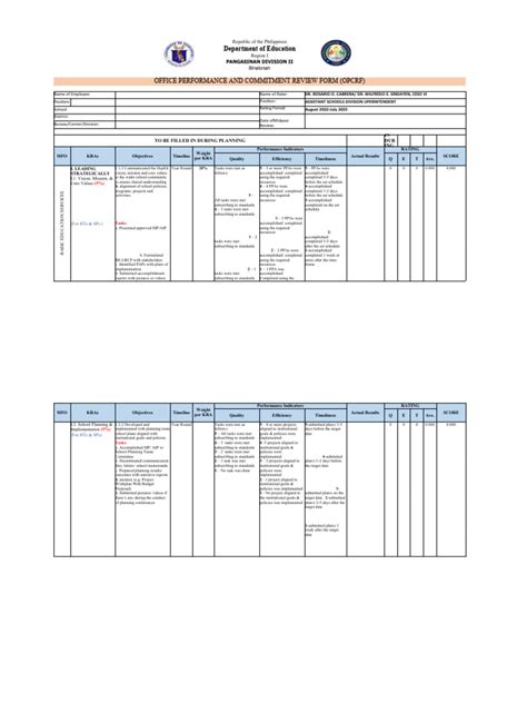 Final Revisited Automated Opcrf 2022 2023 Pdf