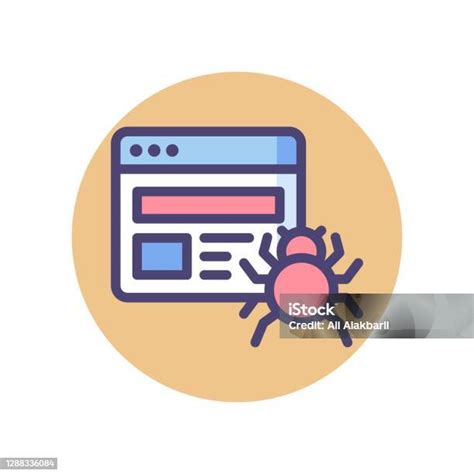 인터넷 봇 평면 디자인 스타일의 웹 크롤러 아이콘 웹 사이트 버그 보안 취약점 아이콘 0명에 대한 스톡 벡터 아트 및 기타 이미지 Istock