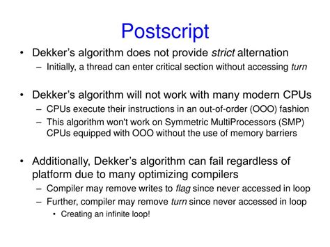 ppt race conditions critical sections dekker s algorithm powerpoint