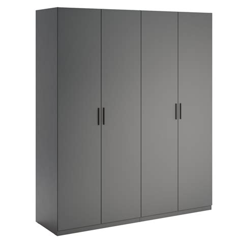 Шафа розпашна чотирьохдверна без дзеркал 4Д в спальню в передпокій ТМ МІРОМАРК Домініка