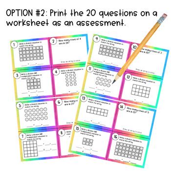 Division Arrays Task Cards By Lattes And Lesson Plans TPT