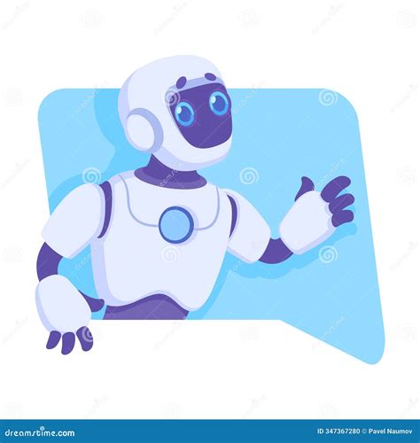 Robot As Smart Android Assistant Machine Vector Illustration Stock Illustration Illustration