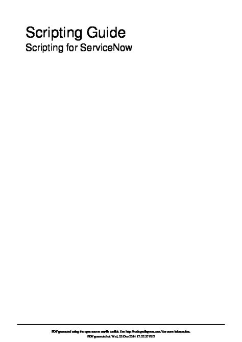Scripting Guide Servicenow Pdfcoffeecom
