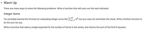 Solved Warm Up There Are Many Ways To Solve The Following Chegg