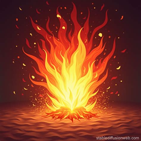 Flash Style Fire Explosion Animation Sprite Sheet Stable Diffusion Online