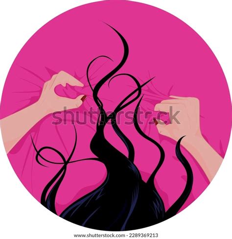 Woman Long Hair Erotic Scene Pop Stock Vector Royalty Free Shutterstock