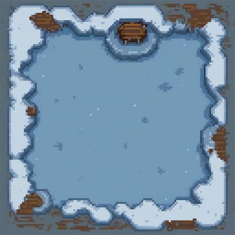 Pixel Art Frame With A Central Hole Perfect For Displaying Small Items