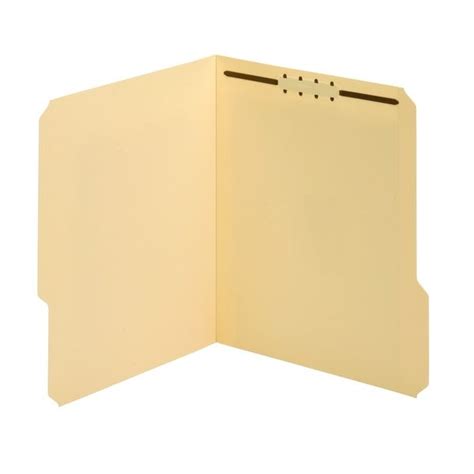Manila Fastener Folders 1 Fastener 1 3 Tab Cut Assorted Letter Size Box Of 50 Folders