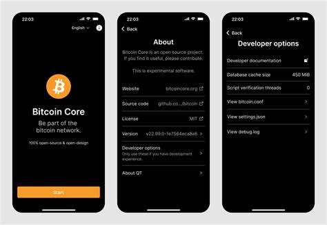 First Use Bitcoin Core App Design Docs