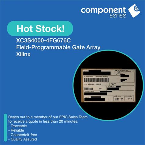 Introducing Xc3s4000 4fg676c Field Programmable Gate Array Component