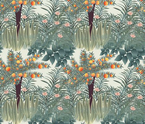 Orange Tree 1 Fabric Spoonflower Orange Tree Fabric Spoonflower