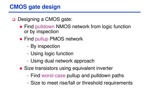 Ppt Ee534 Vlsi Design System Summer 2004 Lecture 10chapter 7 Cmos