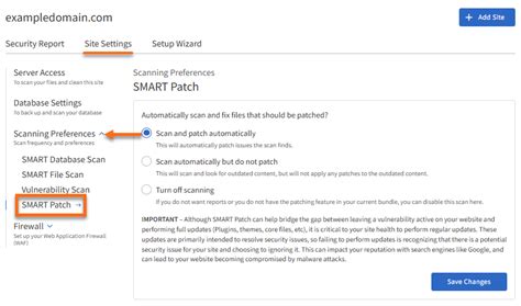 How To Enable SiteLock SMART PATCH Scan