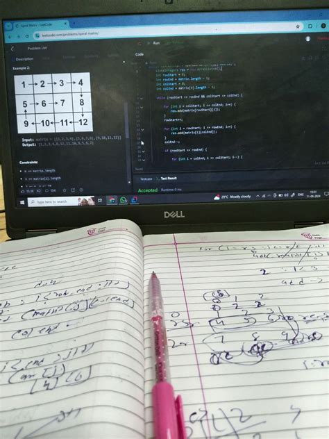 Sandip Prajapati On Linkedin Day10 100days Day10 Spiralmatrix