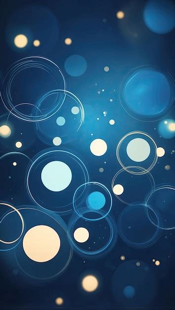 Abstract Blue Blob On White Made From Defocused Circles And Stars Premium AI Generated Image