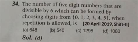The Number Of Five Digit Numbers That Are Divisible By Which Can Be For