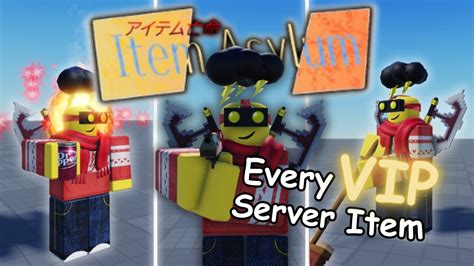 Every Vip Server Item In Item Asylum Youtube