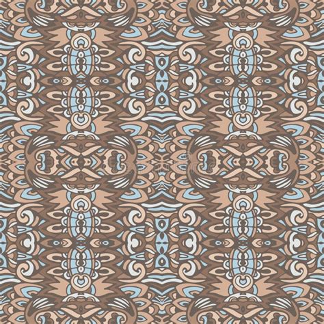 Vintage Geometric Damask Ornament Decoration Surface Design Pattern Stock Vector Illustration