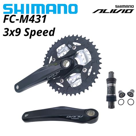 Shimano Alivio Fc-m431 M431 M430 44-32-22t Bike Crankset 9s 27s 9 Speed ...