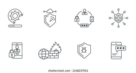 Cybersecurity Icons Set Cybersecurity Pack Symbol Stock Vector Royalty Free 2148237051