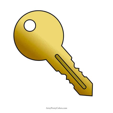 How To Draw A Key In Easy Steps Artsy Pretty Colors