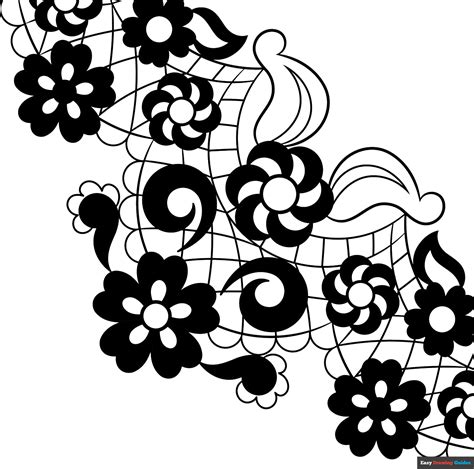 How To Draw Lace Really Easy Drawing Tutorial