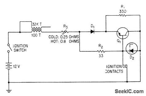 Transistor Switched Ignition Control Circuit Circuit Diagram