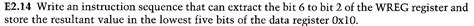 e2 14 write an instruction sequence that can extract