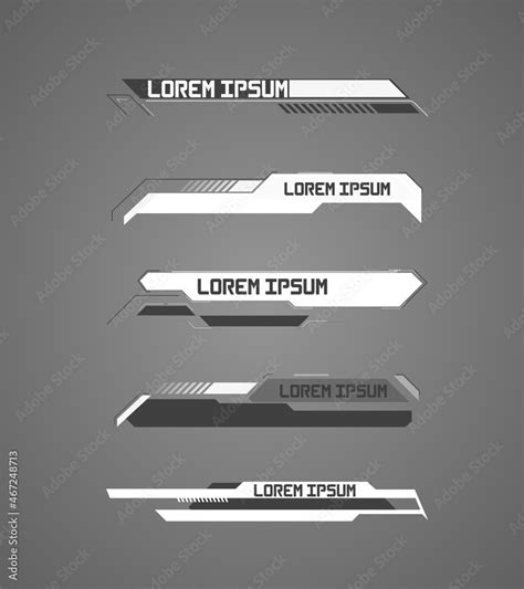 Futuristic Vector Hud Interface Screen Design Digital Callouts Titles