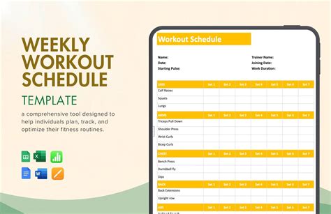 Editable Workout Templates In Excel To Download