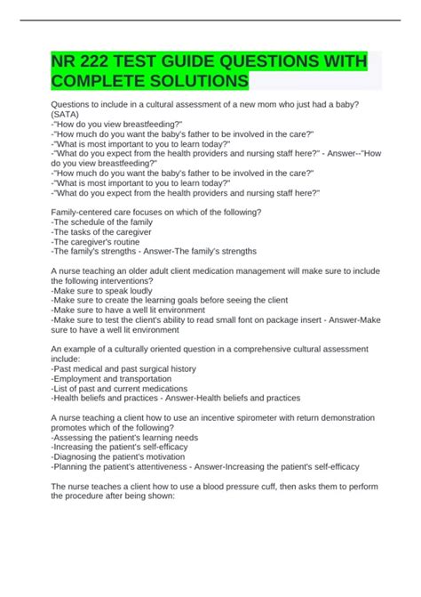 Nr 222 Test Guide Questions With Complete Solutions Nr222 Stuvia Us
