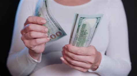 Woman Counting Money Stock Video Youtube