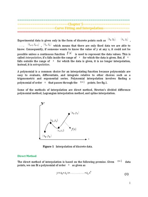 Ch 5 Interpolation Approximation And Curve Fitting Pdf