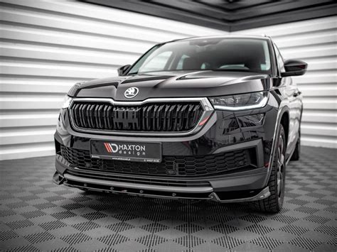 Front Splitter V 1 Skoda Kodiaq Mk1 Facelift 2019 — Emerald Struts