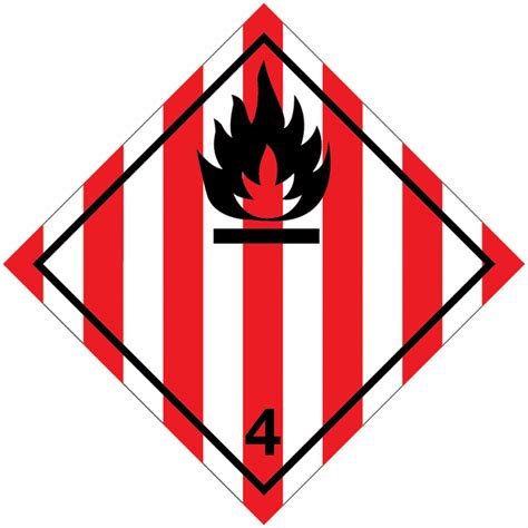 Flammable Solid 4 Easy Peel Hazard Diamond Labels Seton